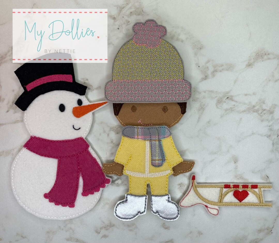 Complete Winter Outfit Set for Girl Flat Dress up Doll - Etsy
