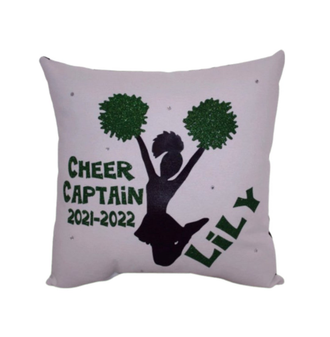 Cheer Captain Gift PERSONALIZED CHEERLEADER PILLOW | 3 Lines of Print ...