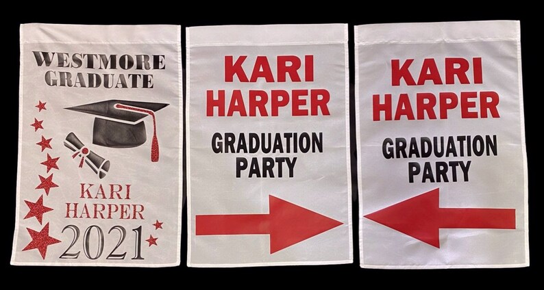 Senior Graduation Party Signage Set of 3 Custom Printed - Etsy