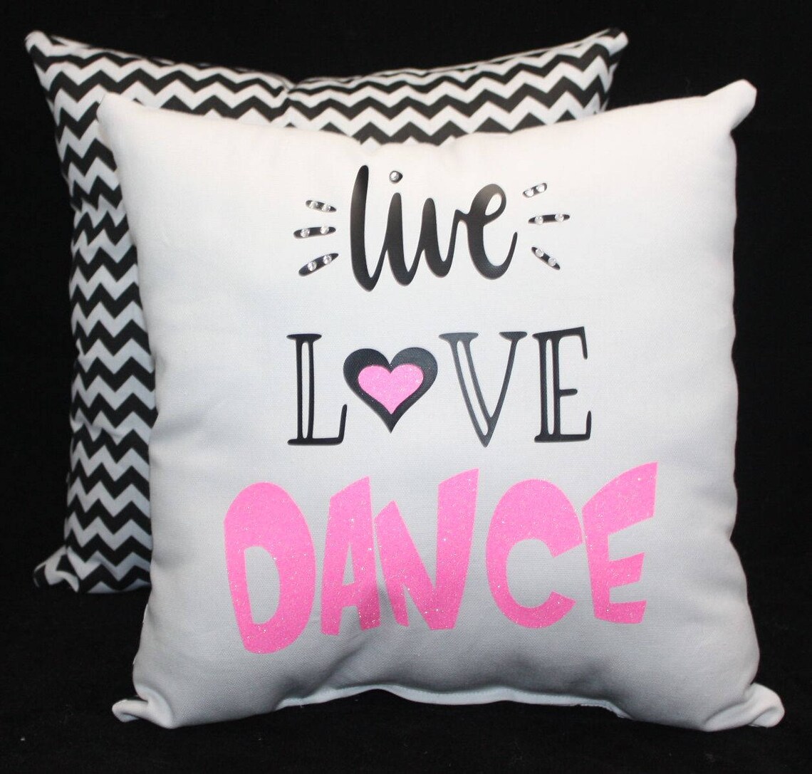 Rhinestone Glitter LIVE LOVE DANCE Pillow Perfect Dance - Etsy
