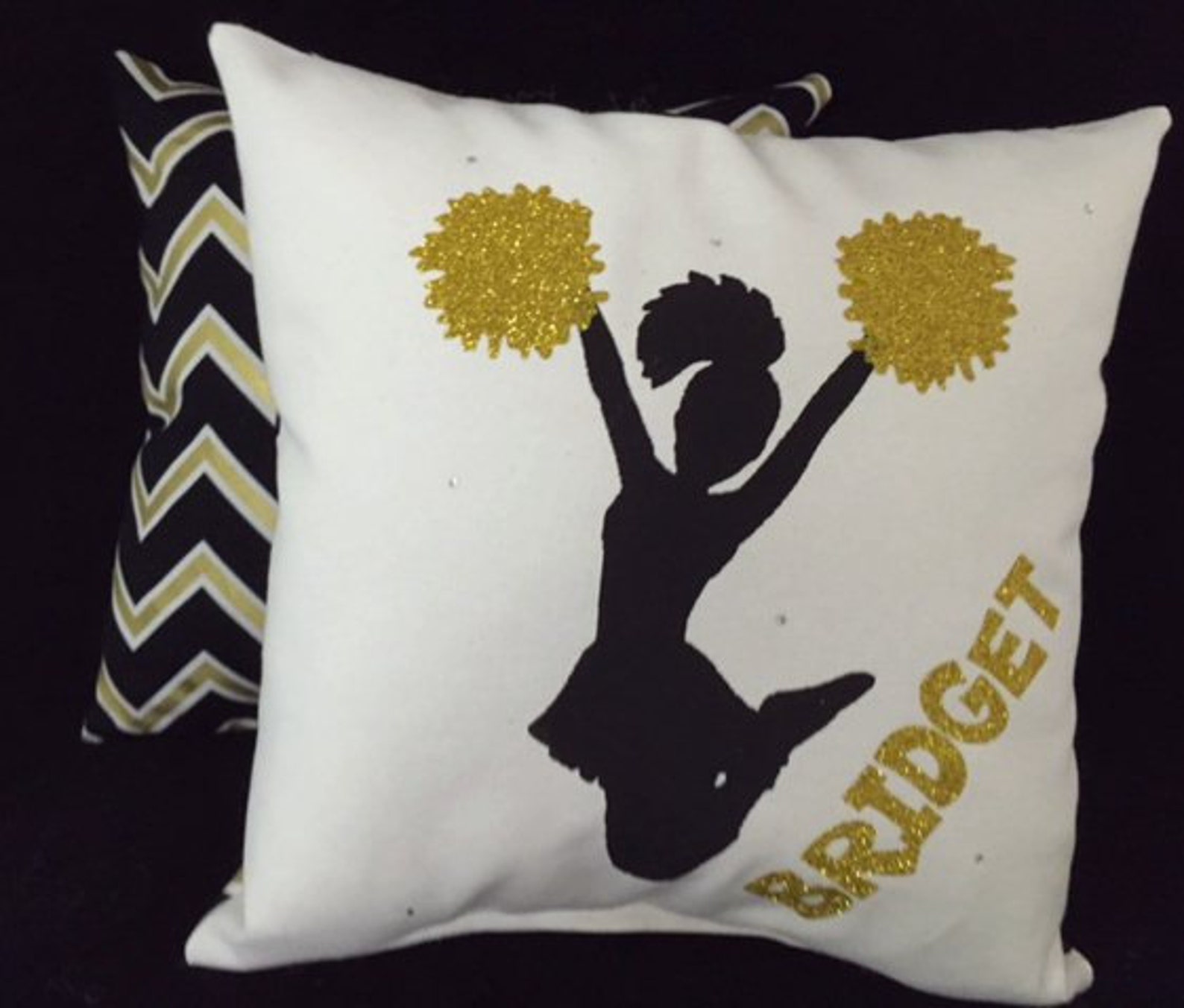 Personalized Cheerleader Pillow Glitter and Rhinestones Custom - Etsy