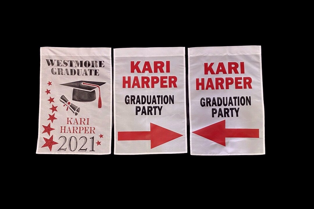 Senior Graduation Party Signage Set of 3 Custom Printed - Etsy
