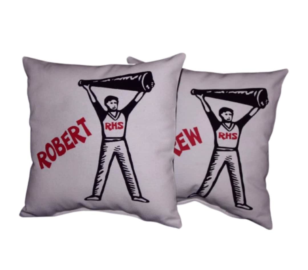 Personalized MALE CHEERLEADER Pillow Custom Printed in Team Colors Guy ...