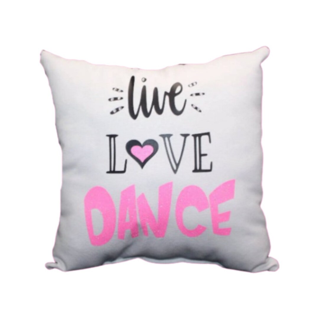 Rhinestone Glitter LIVE LOVE DANCE Pillow Perfect Dance Recognition ...