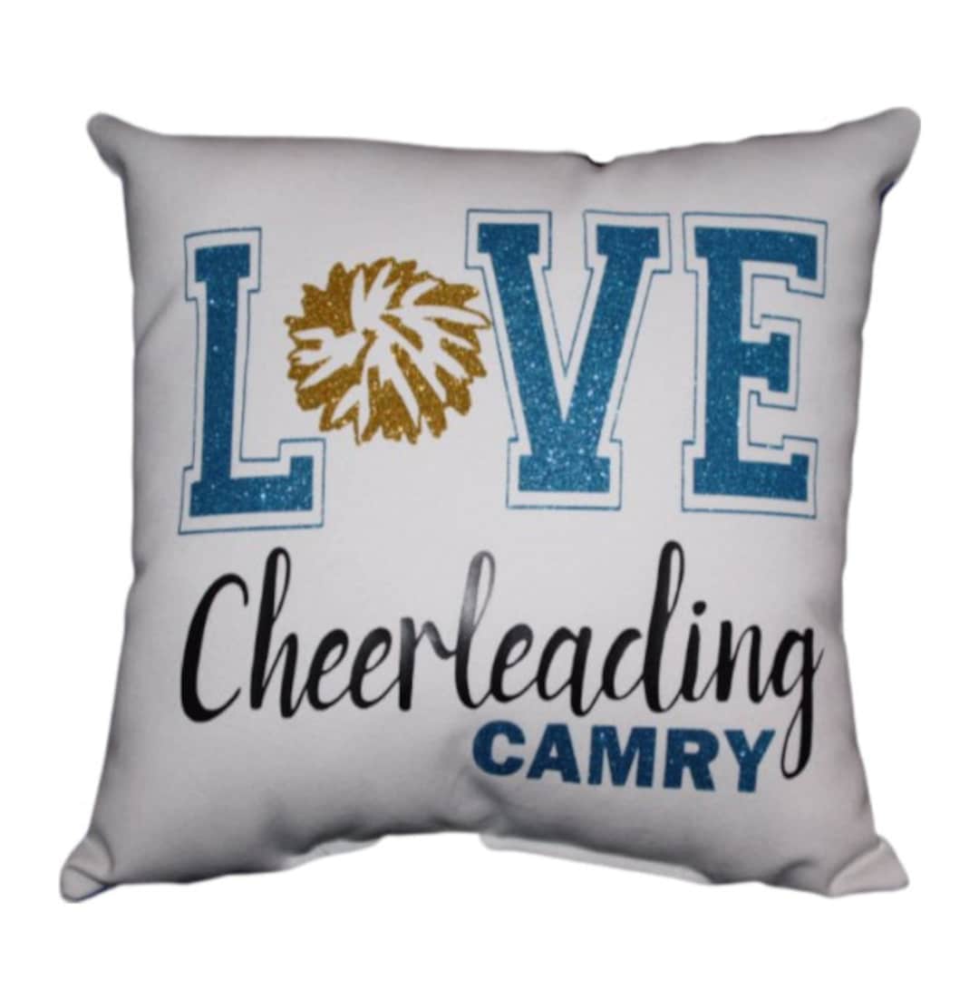 GIRLS LOVE CHEERLEADING Pillow Cheerleader Present Cheer Senior Gifts ...