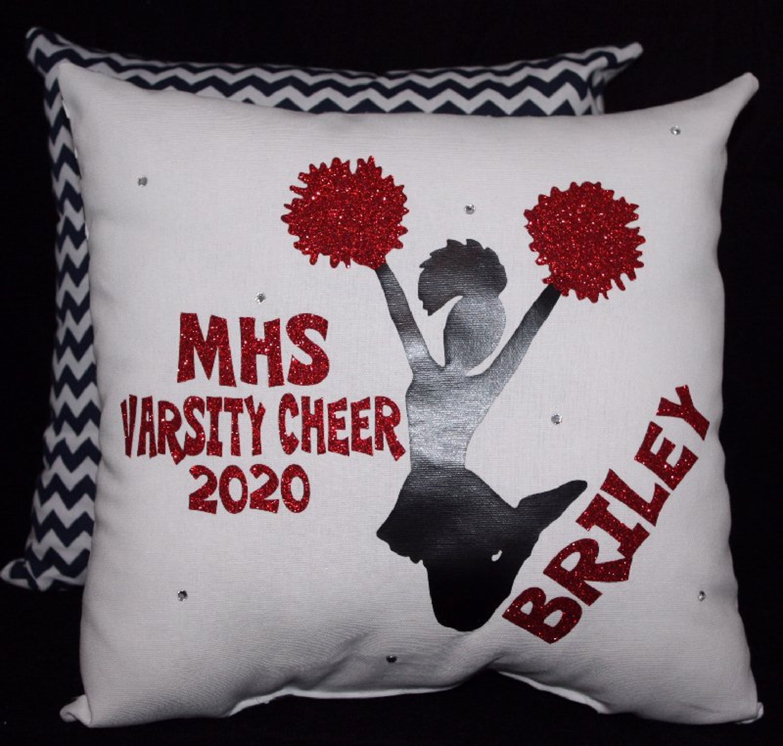 Cheerleader Gift PERSONALIZED CHEER PILLOW 3 Lines of Print | Etsy