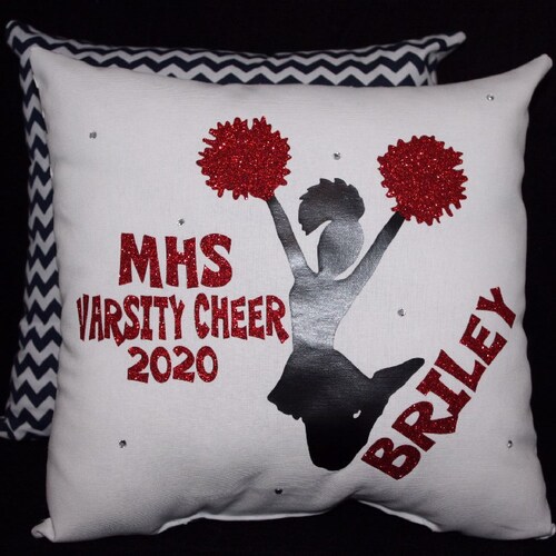 Cheerleader Gift PERSONALIZED CHEER PILLOW 3 Lines of Print | Etsy