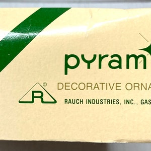 Box of 15 Vintage Blue and Gold Pyramid Jumbo Christmas Tree Ornaments ...