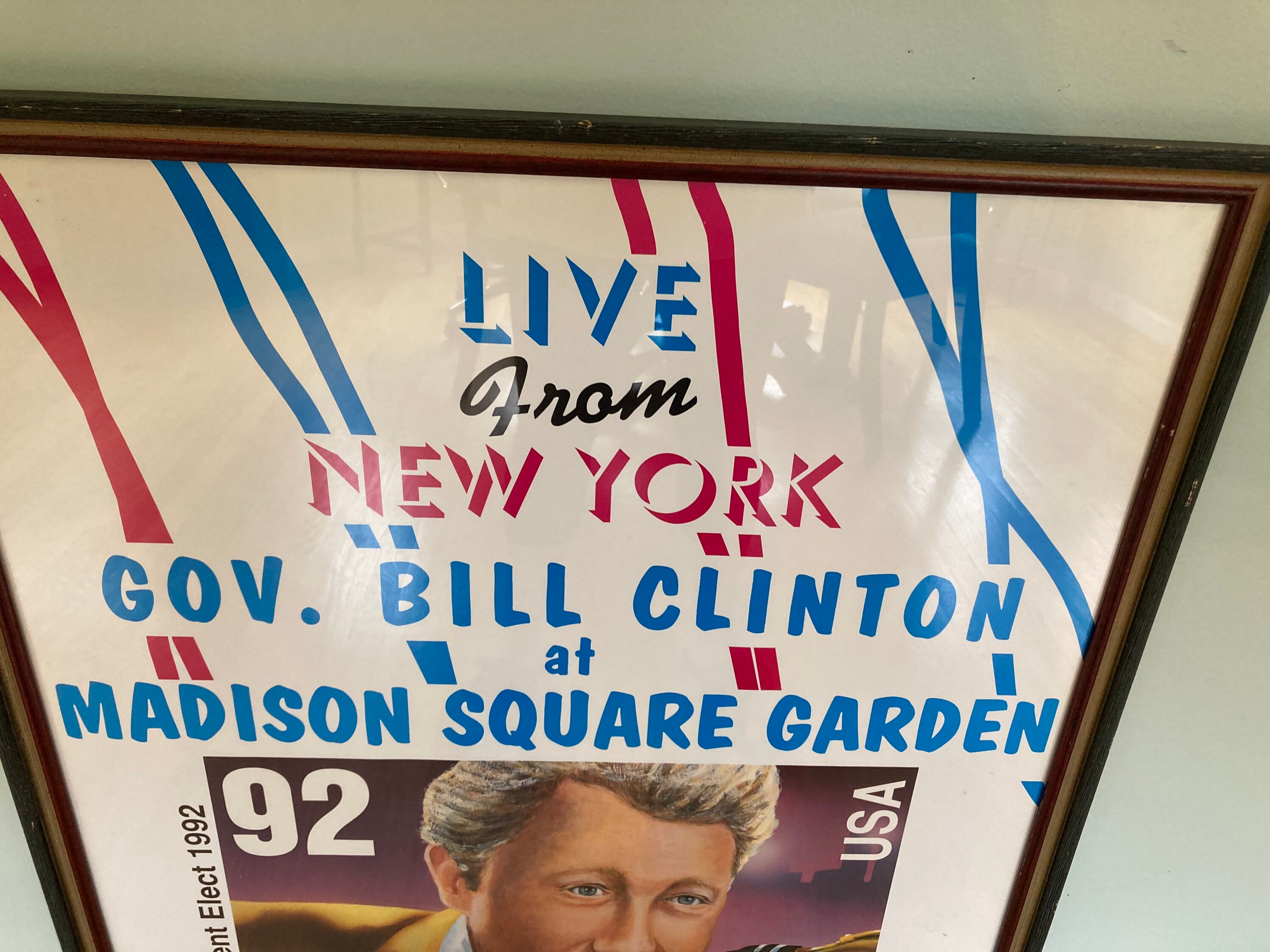 Large 1992 Bill Clinton Campaign Poster Lithograph Framed. - Etsy