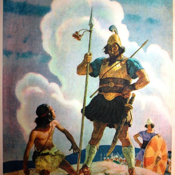 David and Goliath - Etsy
