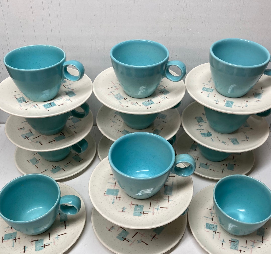 Midcentury Vernon Heavenly Days Cups and Saucers - Etsy