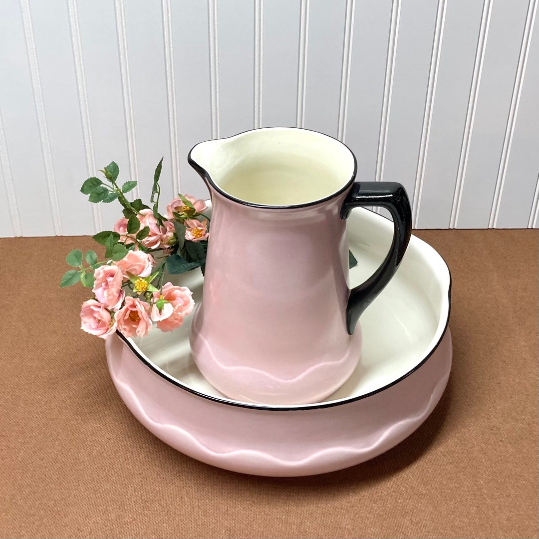 Stunning Antique German Pitcher and Wash Basin - Etsy