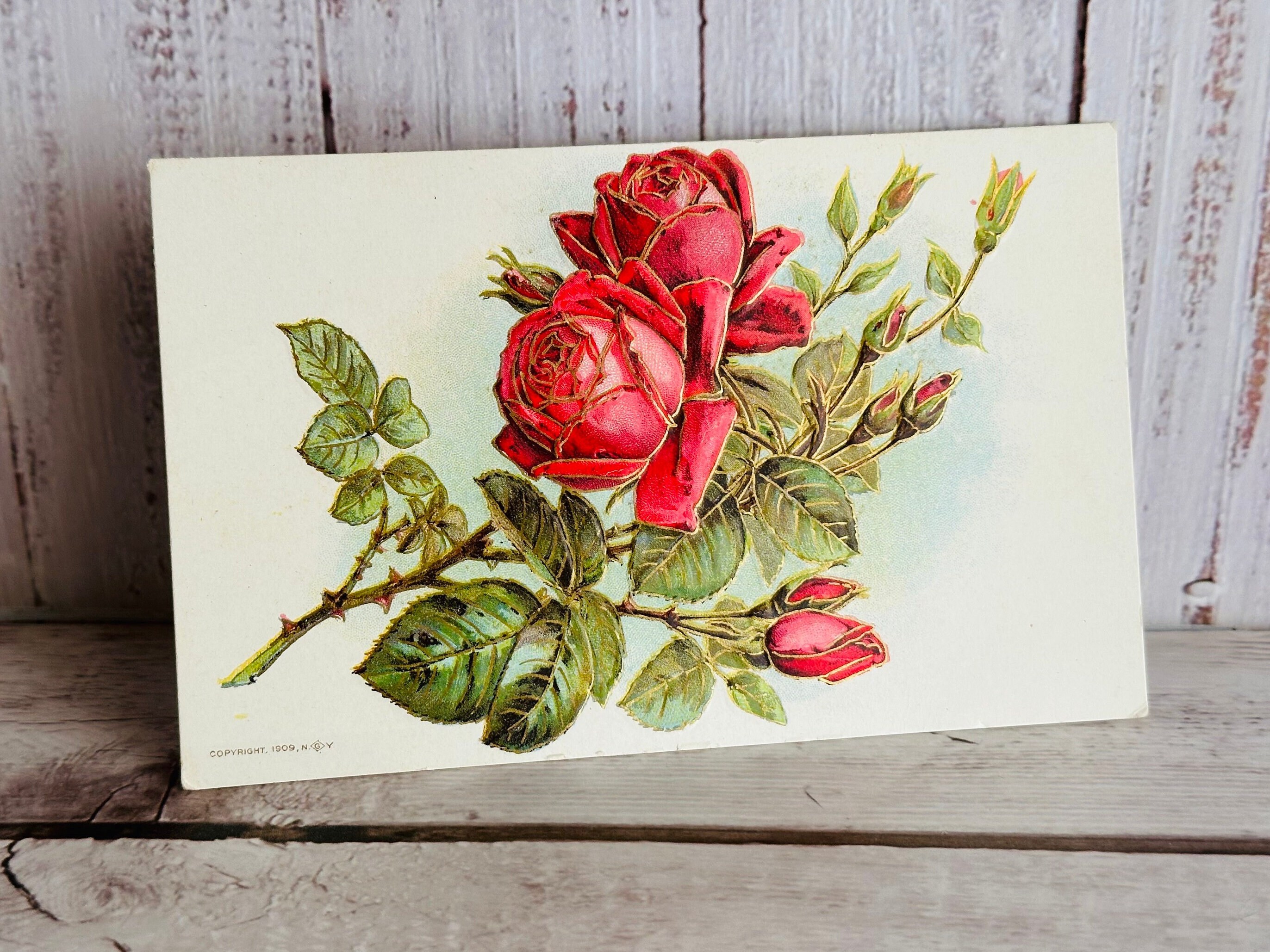 Victorian Postcards With Roses