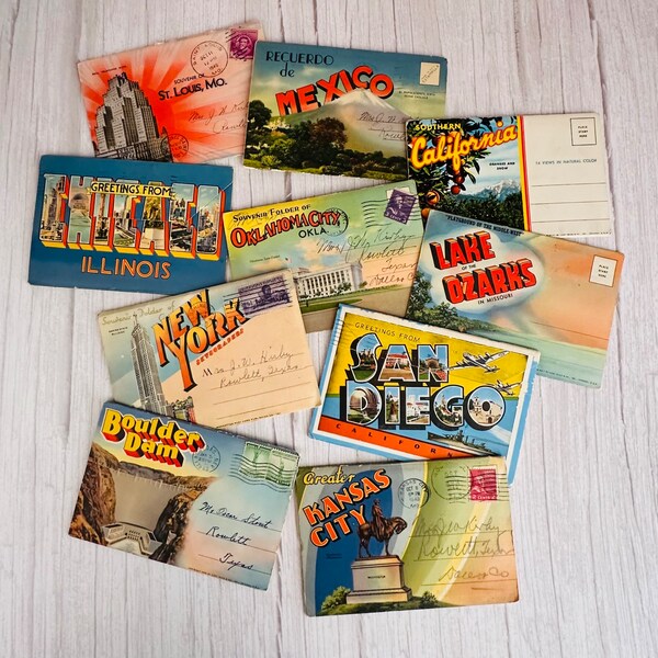 Postcard Folder - Etsy