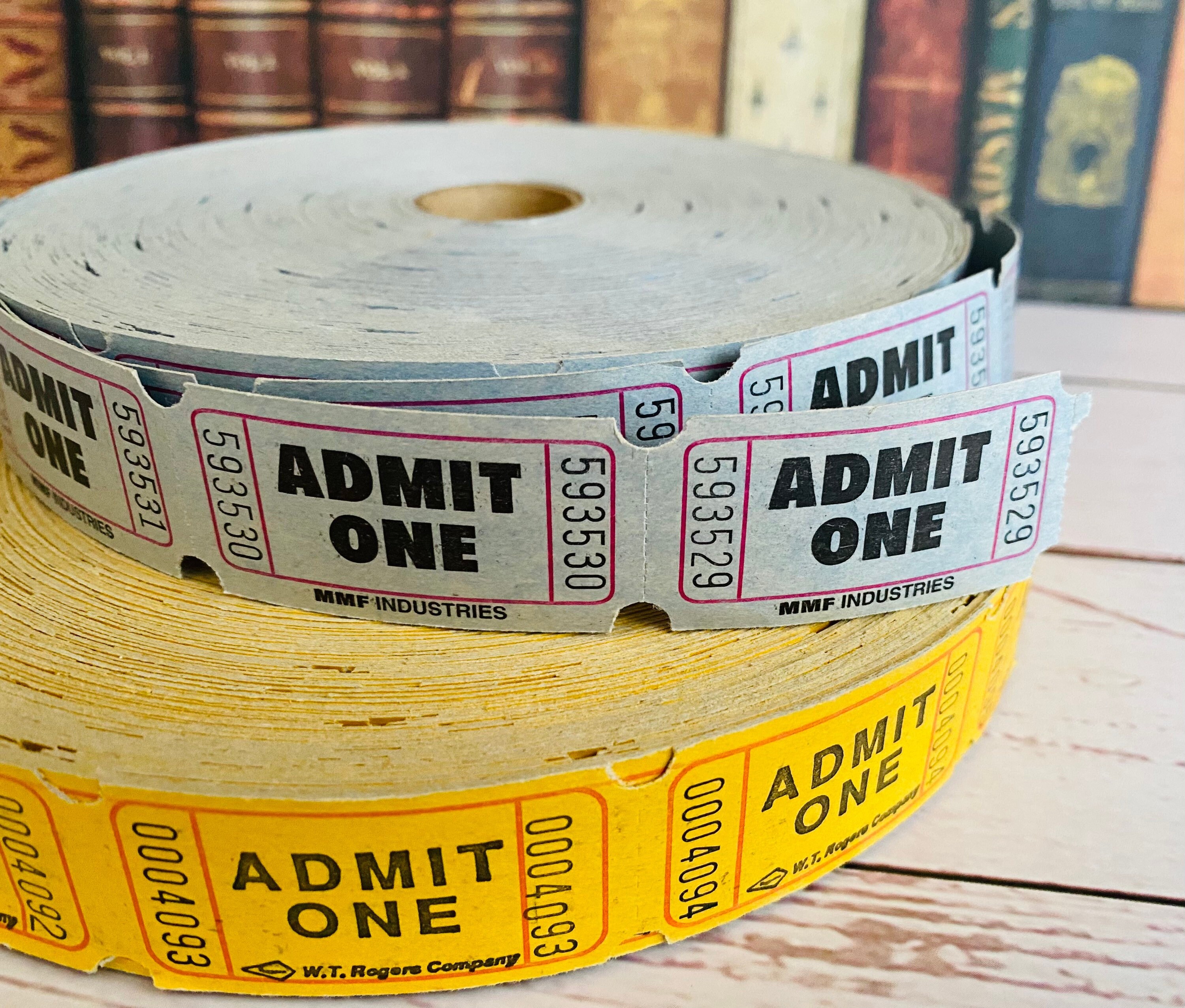 Single Raffle Tickets Rolls