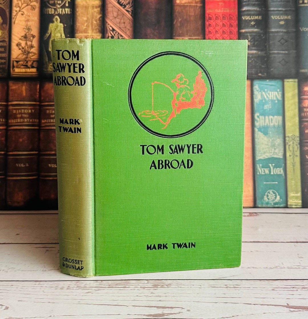 1924 - Tom Sawyer Abroad by Mark Twain - Vintage Book - Green - Art ...