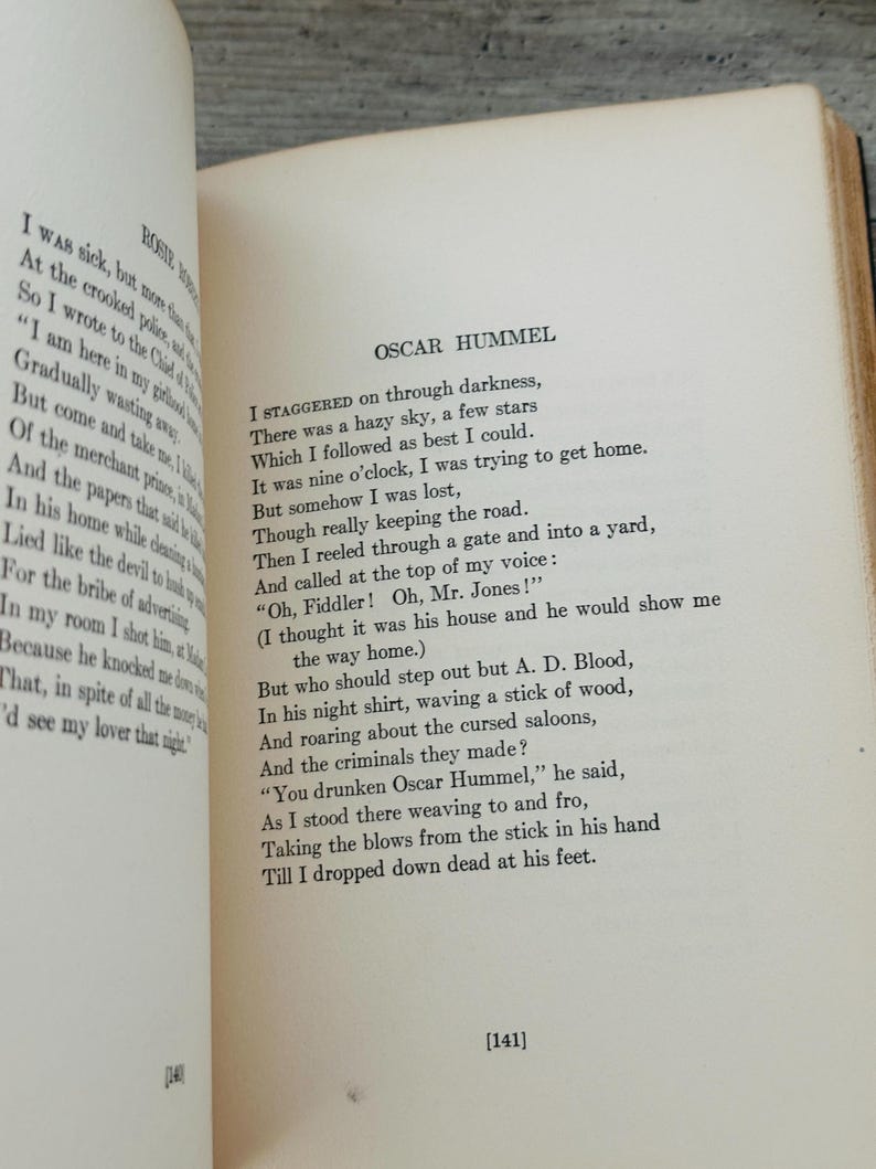 1931 - Spoon River Anthology by Edgar Lee Masters - Macmillan Hardcover ...