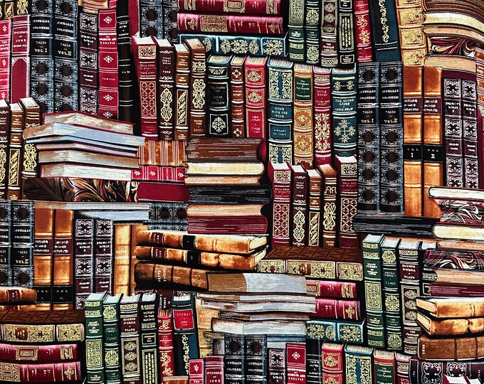 Library Books by Timeless Treasures - Fabric - Unused - Book Theme - Etsy