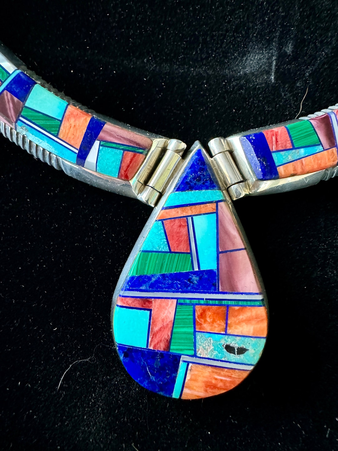 Alvin Yellowhorse Inlaid Multi Stone Necklace - Etsy