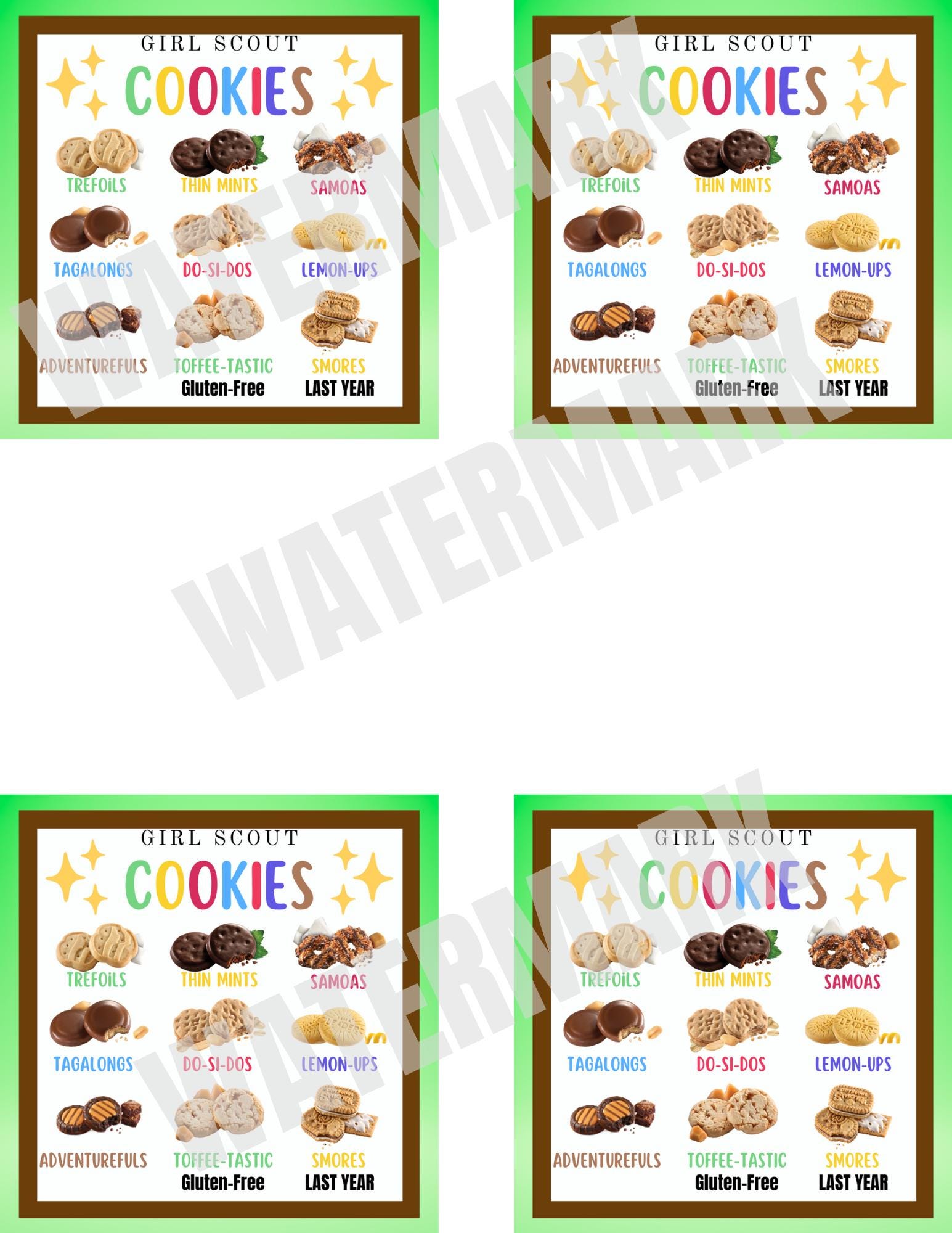 Printable Girl Scout Cookie Sales Lanyard | Cookie Price Chart | Boost ...