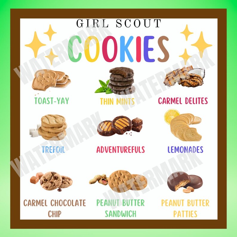 Printable Girl Scout Cookie Sales Lanyard | Cookie Price Chart | Boost ...