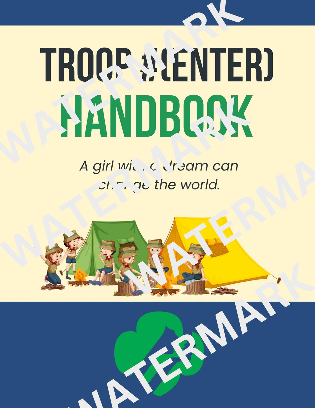 Custom Girl Scout Troop Handbooki Handbook I Troop Organizer I Troop ...
