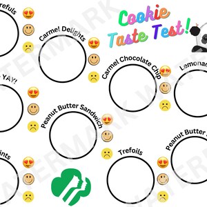 Girl Scout Cookie Taste Testing Sheet I Cookie Taste Testing I Girl ...