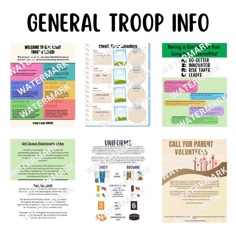Custom Girl Scout Troop Handbooki Handbook I Troop Organizer I Troop ...