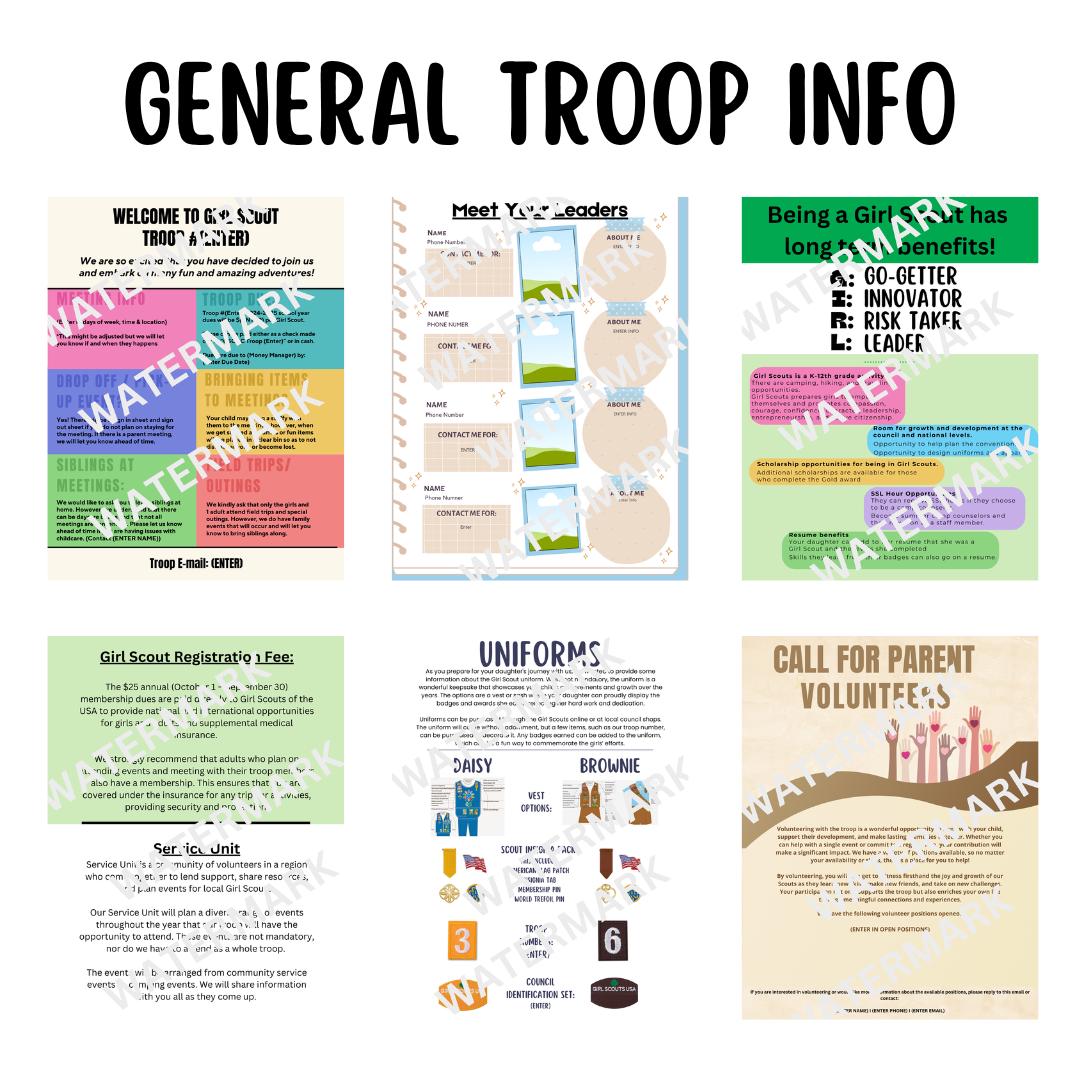 Custom Girl Scout Troop Handbooki Handbook I Troop Organizer I Troop ...