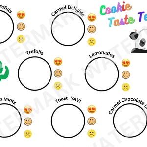 Girl Scout Cookie Taste Testing Sheet I Cookie Taste Testing I Girl ...