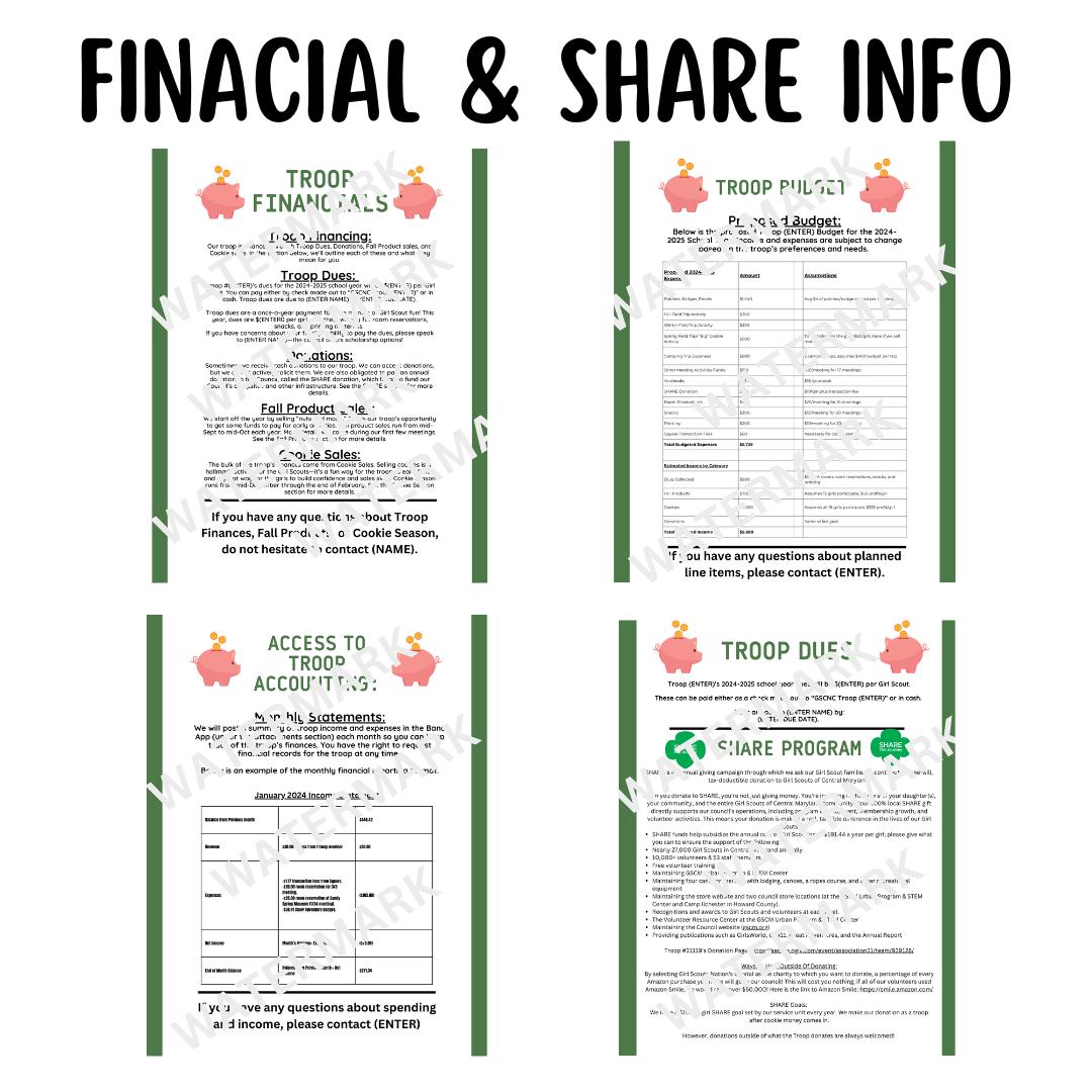 Custom Girl Scout Troop Handbooki Handbook I Troop Organizer I Troop ...