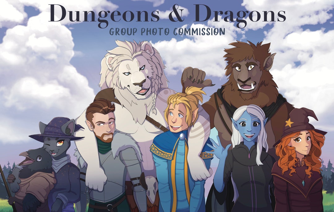 Dungeons and Dragons Party Commission / Dnd Party Group Photo / Fantasy ...