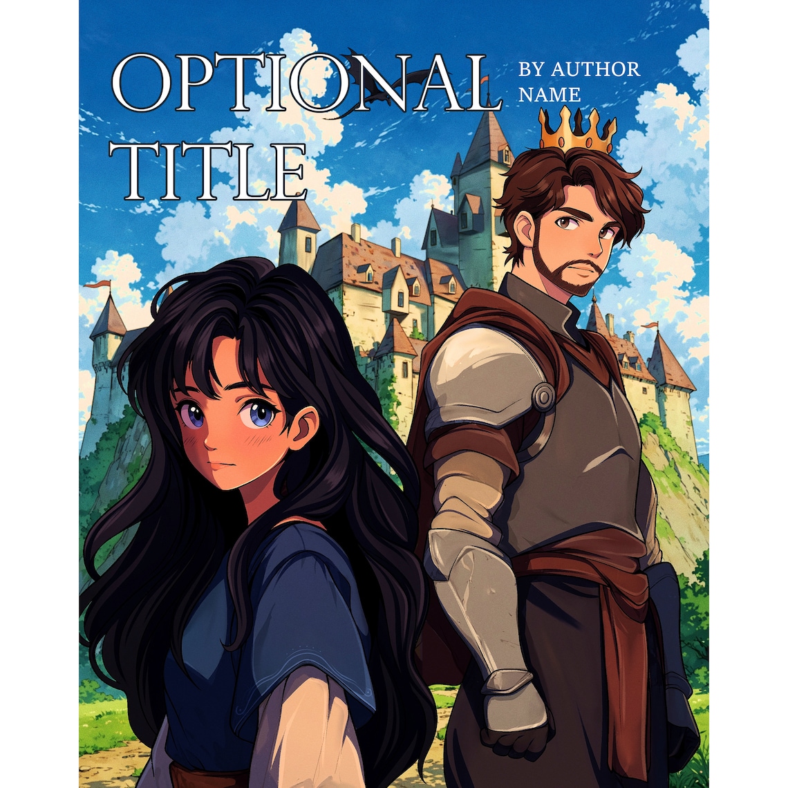 Anime Style Book Cover / Manga Cover Image / Web Story Cover Art ...