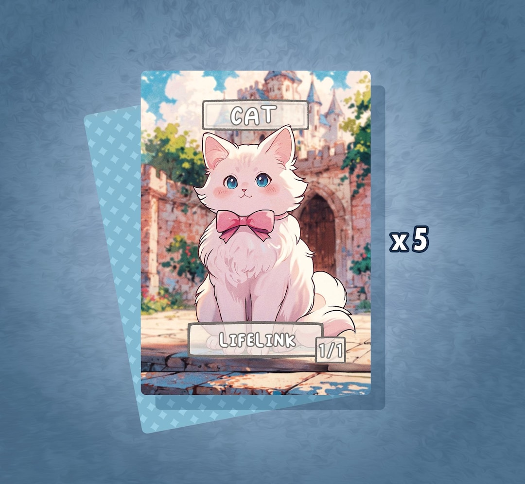Cat Lifelink Tokens / MTG Tokens / Custom Tokens - Etsy