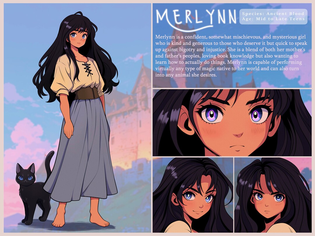 Fantasy Character Sheet Commission / Custom OC Reference Sheet ...