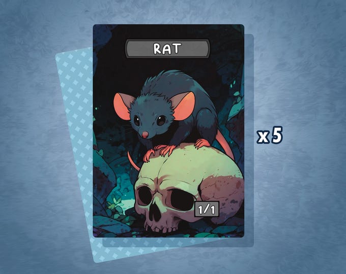 Rat Token 1/1 Deathtouch Series 2 of Givememana's Tokens Magic the ...