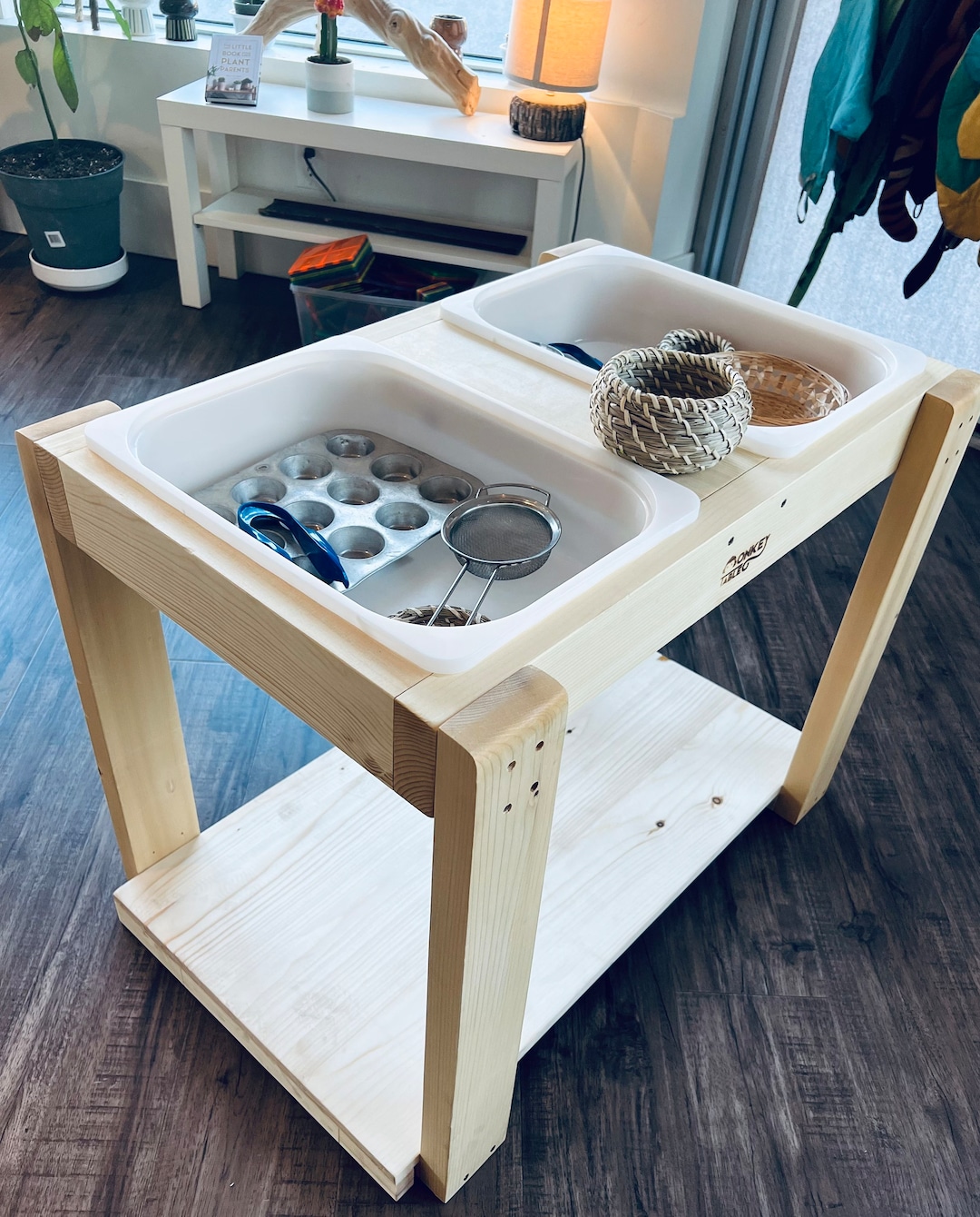 Sensory Table With Convertible Wooden Lid & Shelf - Etsy