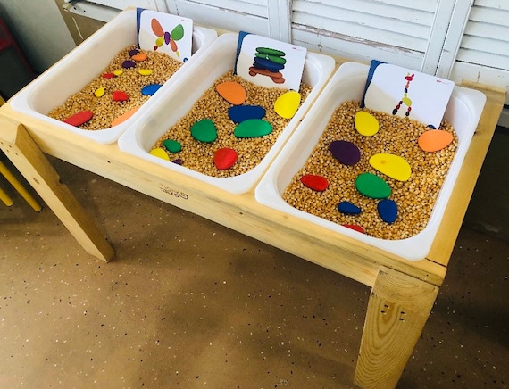 Montessori Triple Bin Sensory Table | Etsy Hong Kong