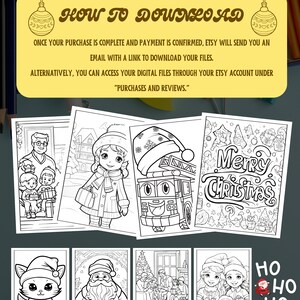 Festive Coloring Page Digital Download Fun Printable Holiday Activities ...