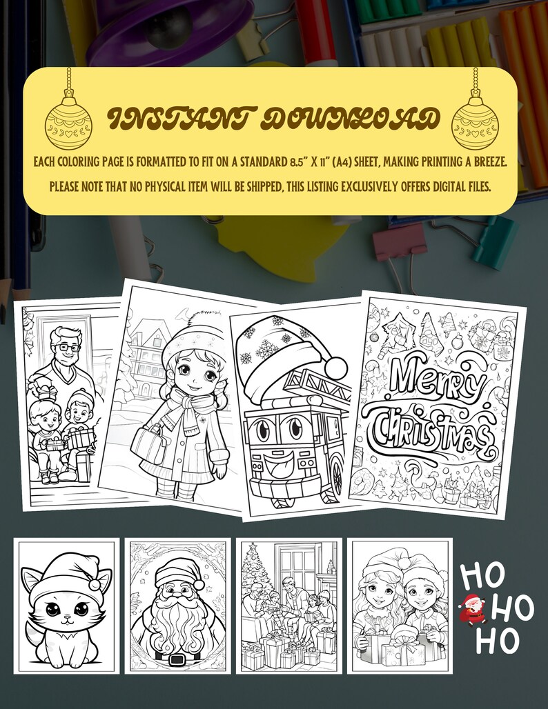 Coloring Bundle Coloring Pages 150 Christmas Holiday Coloring - Etsy