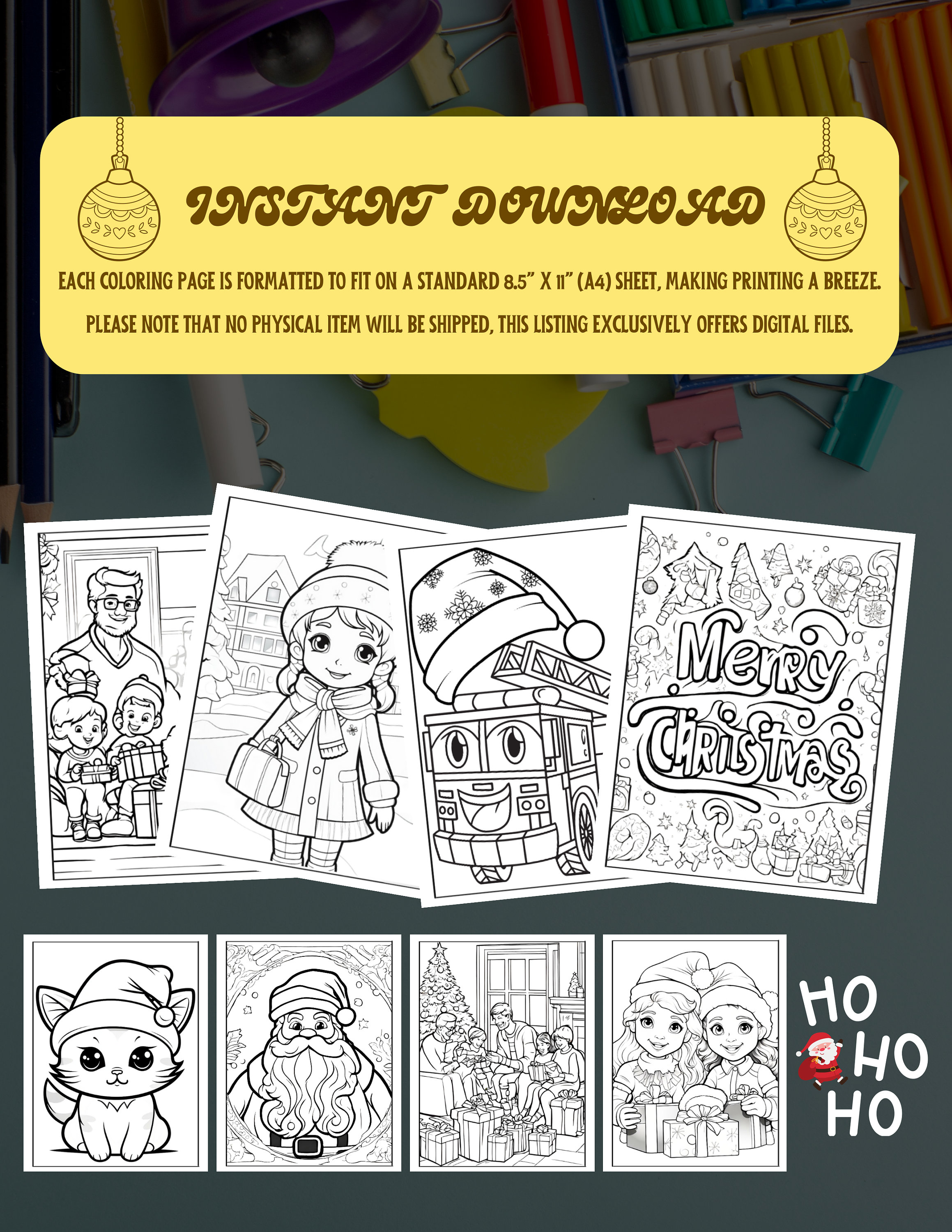 Coloring Bundle Coloring Pages 150 Christmas Holiday Coloring - Etsy
