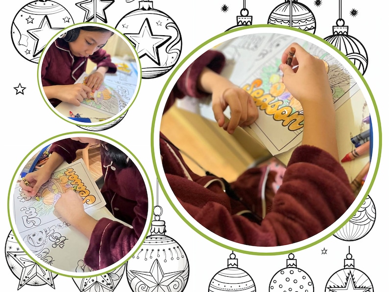 Christmas Coloring Digital Download 150 Pages of Festive Fun Printable ...