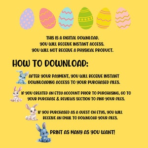 Pre-school 120 Easter Coloring Page for Kids Digital Download, Egg ...