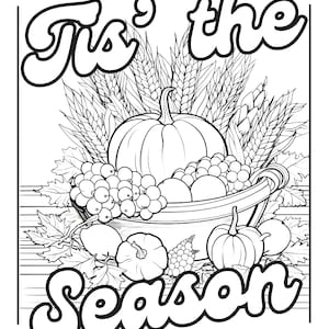150 Pages Fall Season Thanks Giving Autumn Coloring Pages Holiday ...