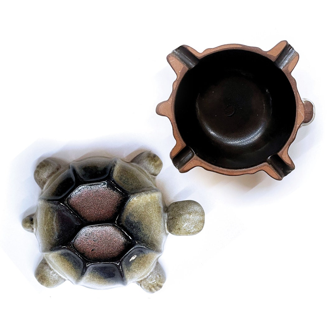 Vintage Ceramic Turtle Ashtray 1960 Tricket Tray - Etsy