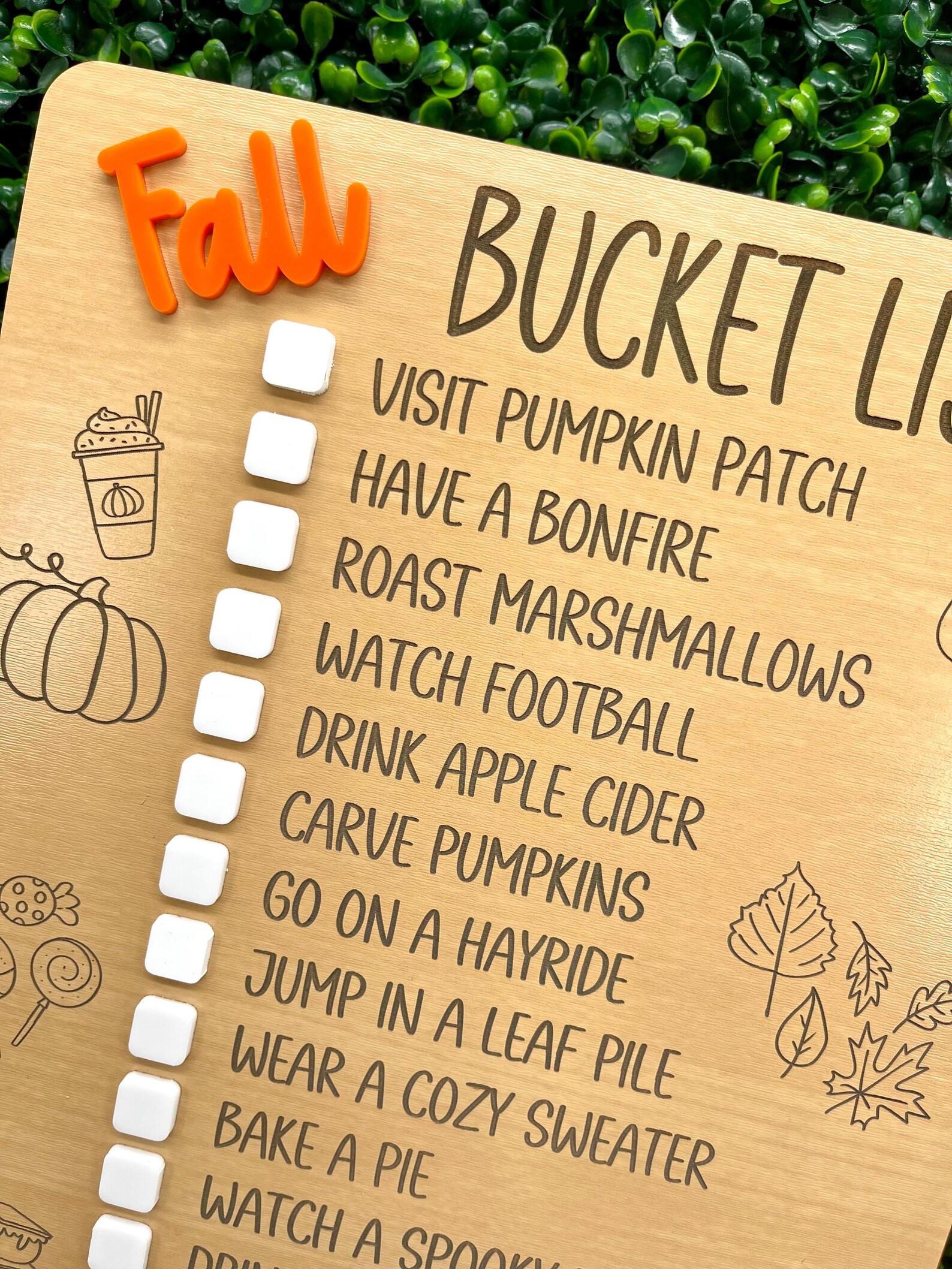Fall Bucket List Dry Erase Checklist: Family Autumn Activities - Etsy