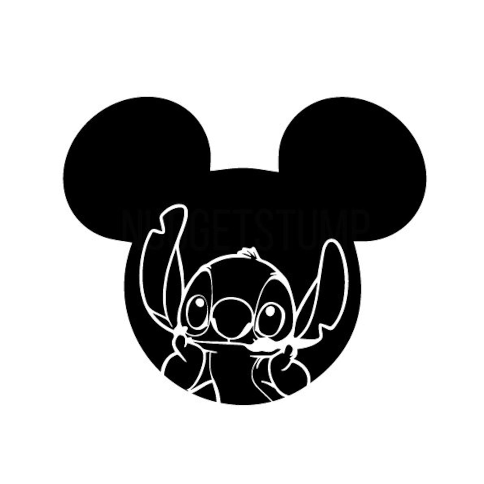 Stitch Mickey Head SVG PNG Cricut Cut File Vector Instant | Etsy