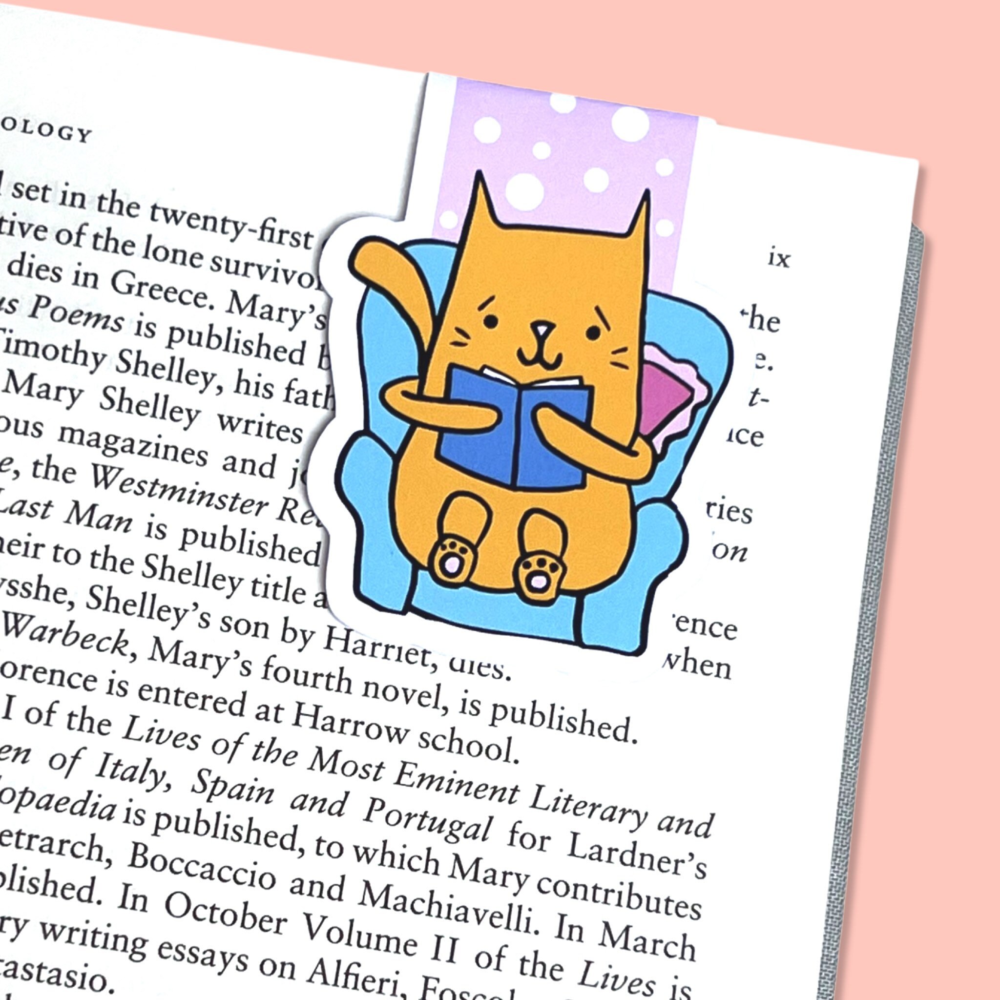 Cute Reading Cat Magnetic Bookmark Page Keeper Gift Ideas - Etsy UK