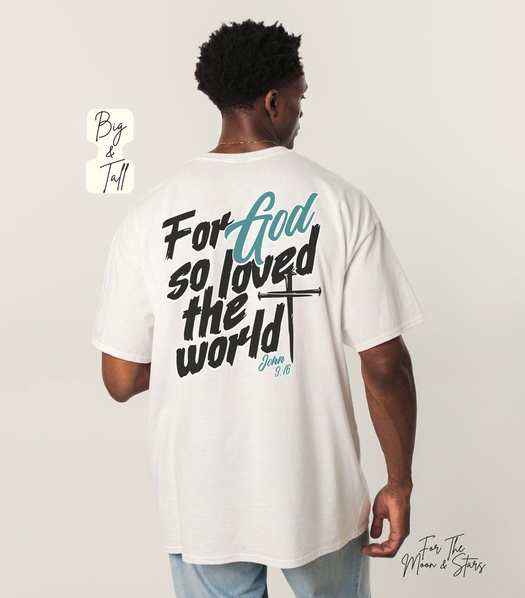 Tall Christian Shirt John 3:16 Christian Big and Tall Shirt 2xl Tall ...