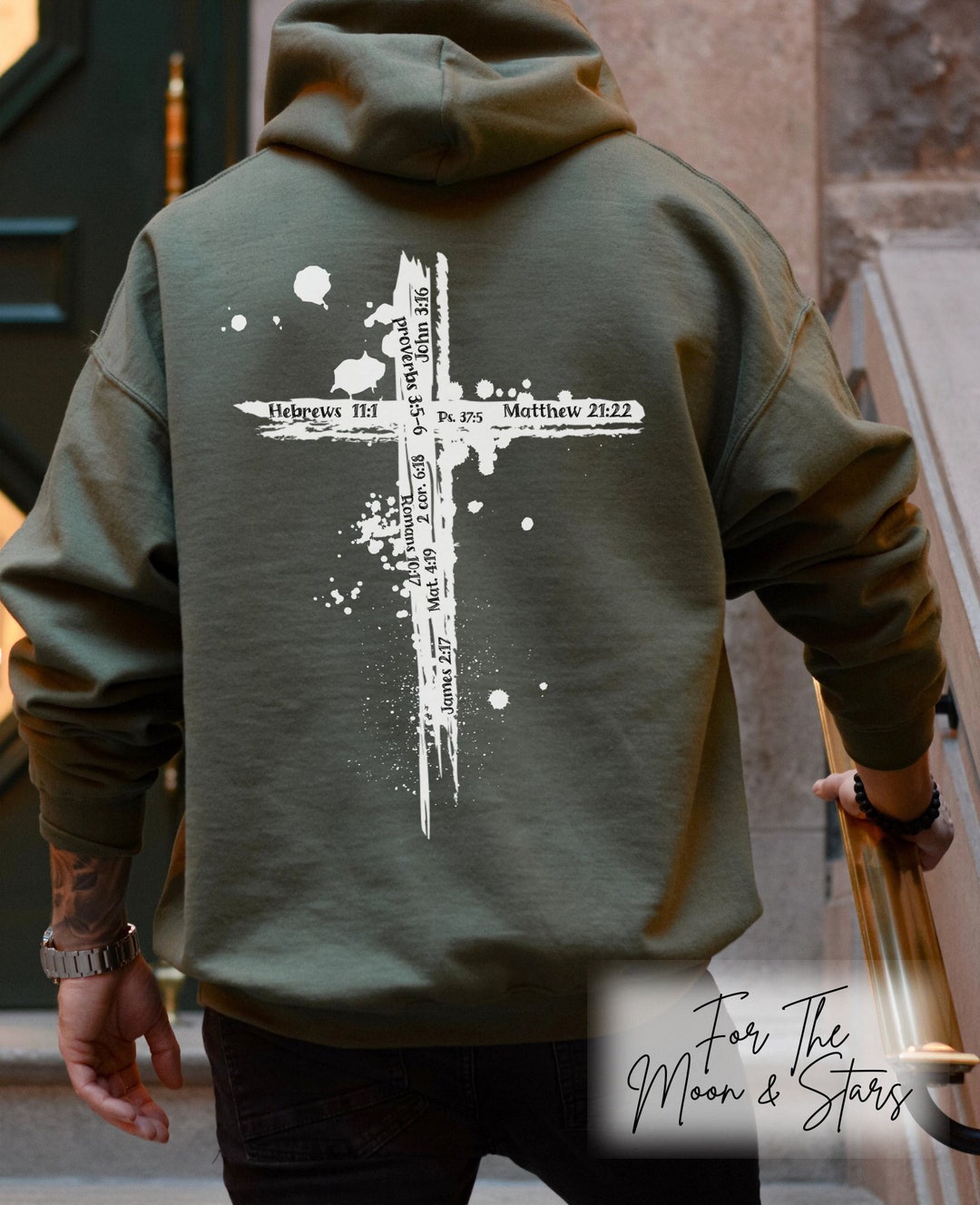 Mens Christian Hoodie Mens Christian Sweater Bible Verses Christian ...